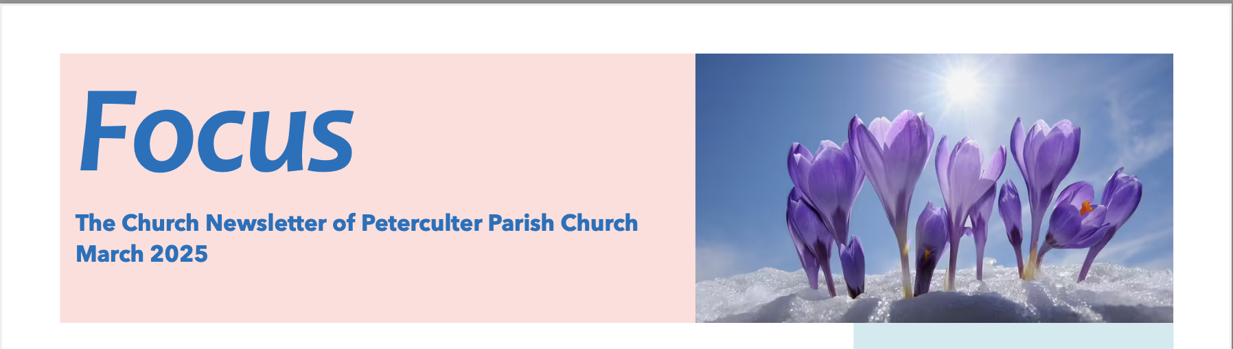 202503 Mar Focus banner | Peterculter Parish Church